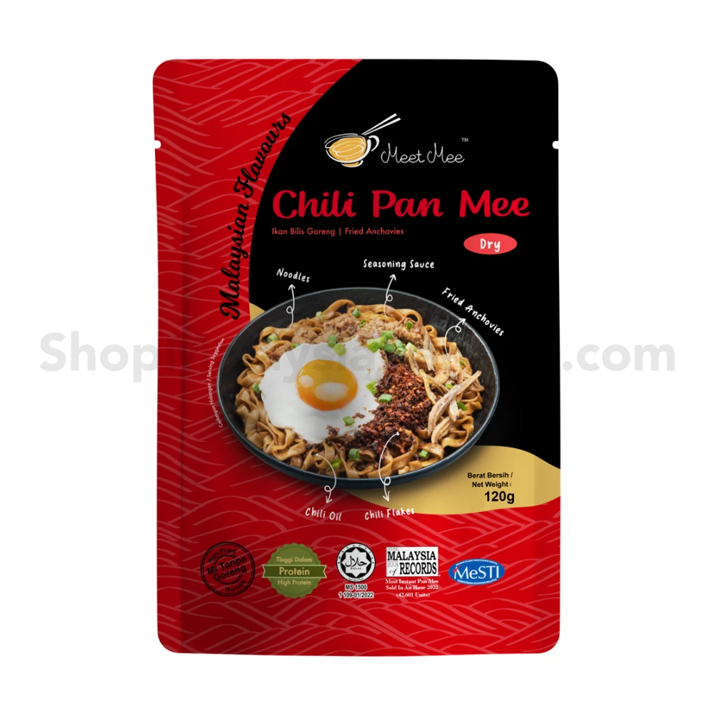 Meet Mee Dry Chili Pan Mee (with Anchovies) - Shop Malaysia